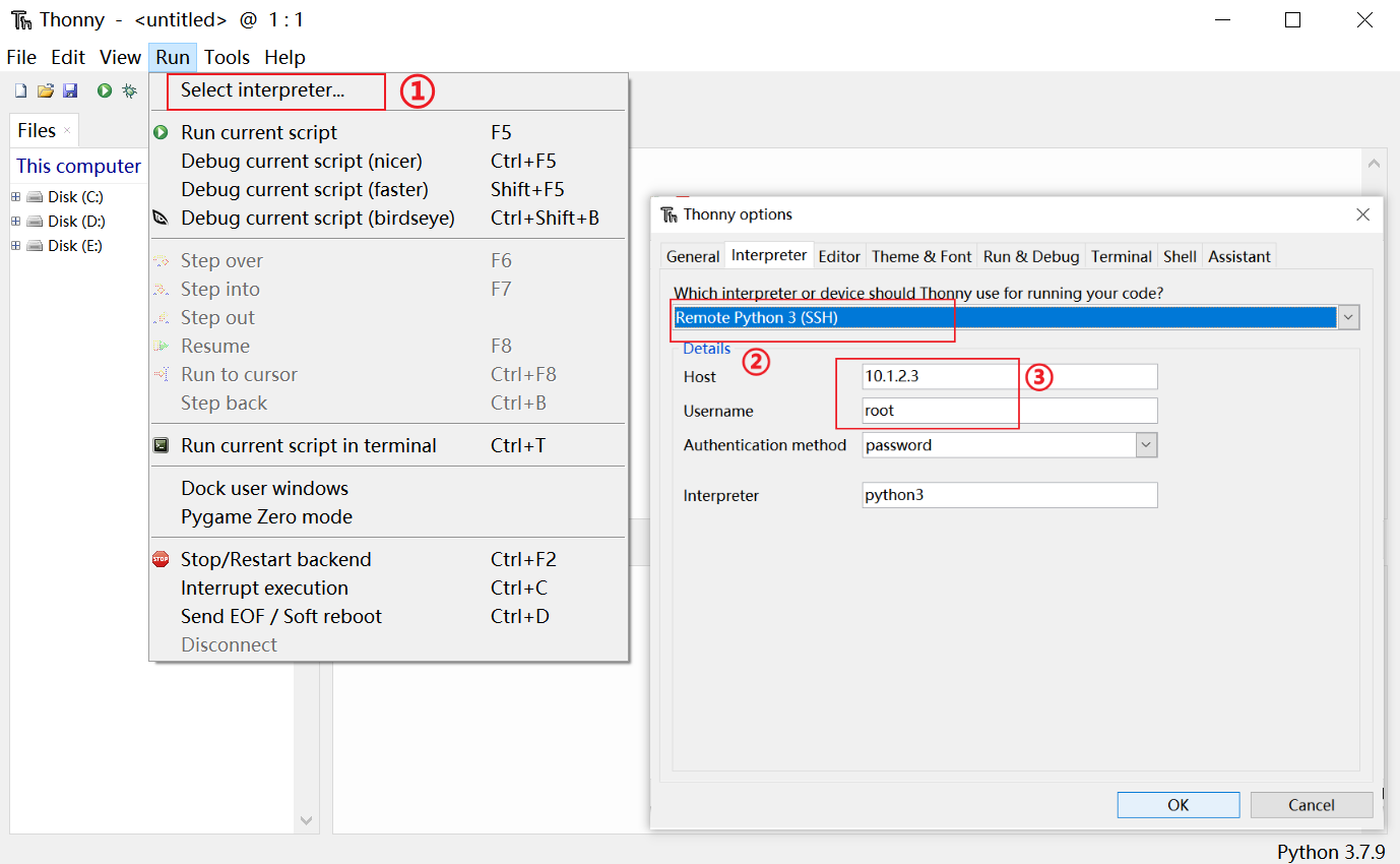 Thonny - Python - UNIHIKER Documentation